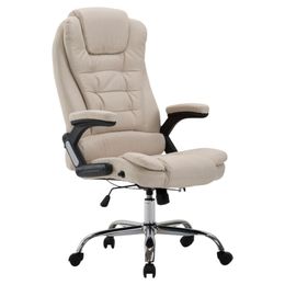 CLP B&uuml;rostuhl ergonomisch 150 kg belastbar Thor, Drehstuhl mit kippbarer R&uuml;ckenlehne modernes Design, h&ouml;henverstellbar 49-59 cm Gestell Chrom