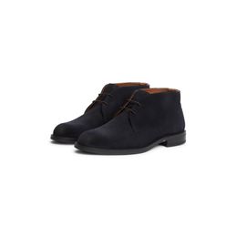 Tommy Hilfiger Herren Schn&uuml;rstiefelette "CORPORATE DRESSY SUEDE LACE BOOT", Gr. 40navy, Veloursleder, unifarben, Schuhe, Boots mit Kontrastbesatz an