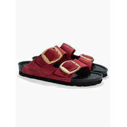 BACKSUN Leder-Pantoletten "Londrina" in Rot - 60% | Gr&ouml;&szlig;e 38 | Damen-pantoletten