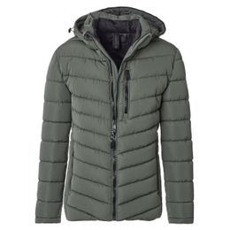 Casamoda Herren Steppjackegr&uuml;n, Gr. XL, unifarben, Steppware, Obermaterial: 100% Polyester, Jacken, mit Kapuze / Winterjacke