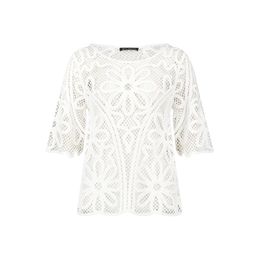 Betty Barclay Damen Strickpullover "Damen mit U-Boot-Ausschnitt", wei&szlig;, Gr. 36, Strick, Obermaterial: 53% Baumwolle, 32% Polyacryl, 9% Polyester, 6%