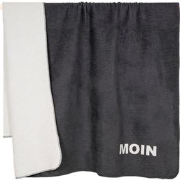 Wohndecke Pad, B:150cm L:200cmgrau, cream deer, Baumwolle, Polyacryl, Wohndecken, "COZYUP", Jacquard-Webung mit modernen Designs &ndash; Textur trifft