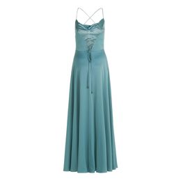 Vera Mont Damen Abendkleid "Damen mit Wasserfallausschnitt", gr&uuml;n, Gr. 44, Satin, Obermaterial: 97% Polyester, 3% Elasthan. Futter: 100% Polyester,