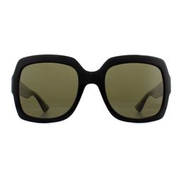 Gucci-Sonnenbrille GG0036S Schwarz Gr&uuml;n Glitter und Rot Gr&uuml;n