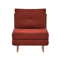 Beliani Einzelsofa JERSLEV in Rot/Braun - (W) 79 x (H) 87 x (L) 84 cm | Gr.: onesize