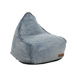 Beliani Sitzsack DROP in Blau - (W) 63 x (H) 73 x (L) 75 cm | Gr.: onesize