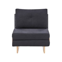 Beliani Einzelsofa JERSLEV in Schwarz/Braun - (W) 79 x (H) 87 x (L) 84 cm | Gr.: onesize