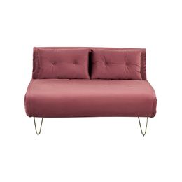 Beliani 2-Sitzer Sofa VESTFOLD in Rosa/Gold - (W) 130 x (H) 81 x (L) 80 cm | Gr.: onesize