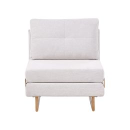 Beliani Einzelsofa JERSLEV in Wei&szlig;/Braun - (W) 79 x (H) 87 x (L) 84 cm | Gr.: onesize