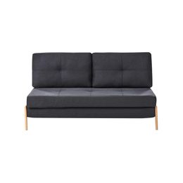 Beliani 2-Sitzer Sofa EDLAND in Schwarz/Braun - (W) 152 x (H) 76 x (L) 94 cm | Gr.: onesize