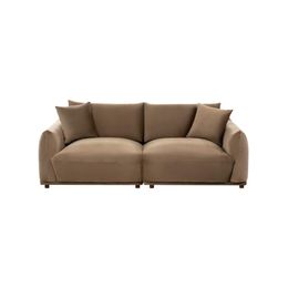 Beliani 3-Sitzer Sofa JUBEK in Braun - (W) 214 x (H) 81 x (L) 104 cm | Gr.: onesize