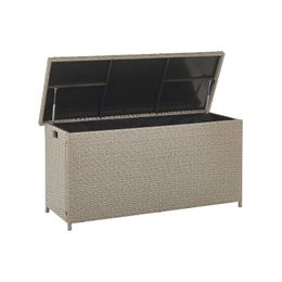 Beliani Truhe MODENA in /Grau/Beige - (W) 126 x (H) 63 x (L) 46 cm | Gr.: onesize