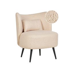 Beliani Sessel OTSBY in Beige/Schwarz - (W) 60 x (H) 76 x (L) 55 cm | Gr.: onesize