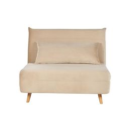 Beliani Schlafsofa SETTEN in Beige/Braun - (W) 104 x (H) 82 x (L) 90 cm | Gr.: onesize