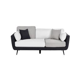 Beliani 3-Sitzer Sofa BOLGA in Schwarz/Wei&szlig;/Grau - (W) 185 x (H) 89 x (L) 83 cm | Gr.: onesize