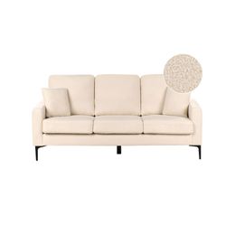 Beliani 3-Sitzer Sofa GAVLE in Beige/Schwarz - (W) 183 x (H) 83 x (L) 78 cm | Gr.: onesize