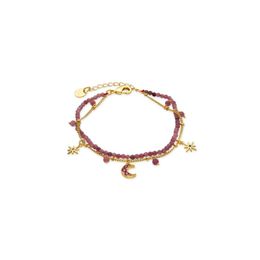 Luxenter Armband mit rosa Kristall, 18 Karat vergoldet &ndash; Ethal | Gr.: onesize