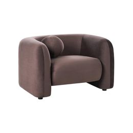 Beliani Sessel LEIREN in Braun - (W) 113 x (H) 68 x (L) 87 cm | Gr.: onesize