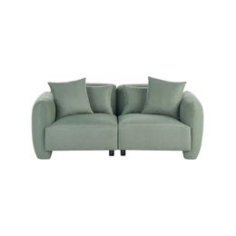 Beliani 3-Sitzer Sofa EKENES in Gr&uuml;n - (W) 182 x (H) 72 x (L) 90 cm | Gr.: onesize