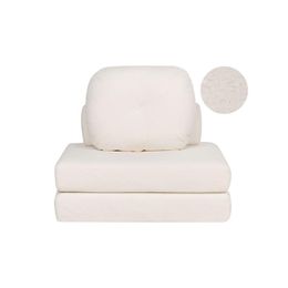 Beliani Schlafsofa OLDEN in Wei&szlig; - (W) 81 x (H) 54 x (L) 91 cm | Gr.: onesize