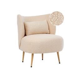 Beliani Sessel OTSBY II in Beige/Braun - (W) 60 x (H) 76 x (L) 55 cm | Gr.: onesize