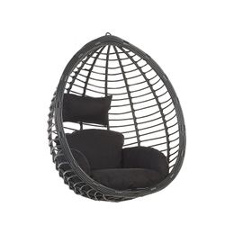 Beliani H&auml;ngesessel TOLLO in Schwarz - (W) 100 x (H) 116 x (L) 74 cm | Gr.: onesize