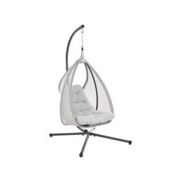Beliani H&auml;ngesessel AVEGNO in Grau - (W) 98 x (H) 195 x (L) 136 cm | Gr.: onesize