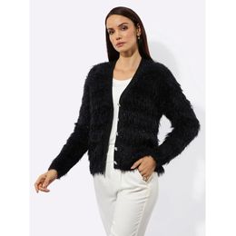 CR&Eacute;ATION L creation L Strickjacke in schwarz | Gr.: 42
