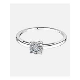 Diamant L'&eacute;ternel Ring aus 375 Wei&szlig;gold mit Diamant | Gr.: 52