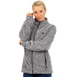 Reichstadt Damen Regular Fit Fleecejacke Kuschelig in Granit | Gr.: XXL