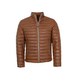 Milestone Stepplederjacke Lammnappa in Cognac | Gr.: 60