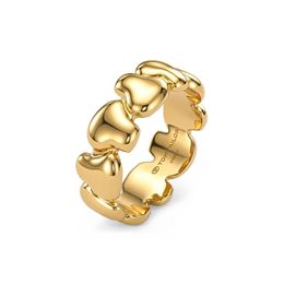 Tom Tailor Ring Edelstahl, IP gold in Gold | Gr.: 58