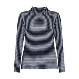 Betty Barclay Damen Sweatshirt "Damen langarm"dunkelblau, wei&szlig;, Basic, Gr. 40, Jersey, Obermaterial: 66% Viskose, 30% Polyester, 4% Elasthan,