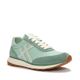 fitflop X Pantone Retro-Q Wildleder Damen Sneakers in Gr&uuml;n