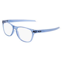 Oakley OX8177 Brille Herren | Fassung: Vollrand, Quadratisch, Blau Transparent