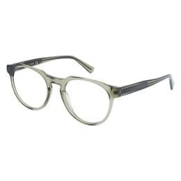 Guess GU50060 Brille Unisex | Fassung: Vollrand, Rund, Gr&uuml;n Transparent