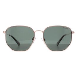 Polaroid Quadratisch Unisex Gold Kupfer Gr&uuml;n Polarisiert PLD 6214/S/X