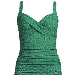 LANDS' END Tankinitop CHLORRESISTENT mit V-Ausschnitt f&uuml;r Damen, Damen, size: regular, Gr&uuml;n, Nylon-Mischung, by Lands' End