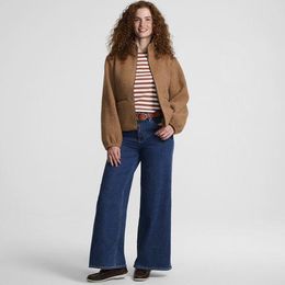 LANDS' END Boucl&eacute;-Fleecejacke in Petite-Gr&ouml;&szlig;e, Damen, size: petite, Braun, Polyester, by Lands' End