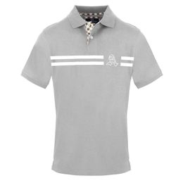 Aquascutum - Poloshirt f&uuml;r Herren, Mit Kragen, kurz&auml;rmlig (Grau)