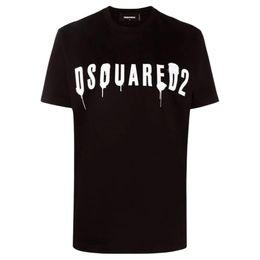 Dsquared2 Dripping Spray Logo Schwarzes T-shirt