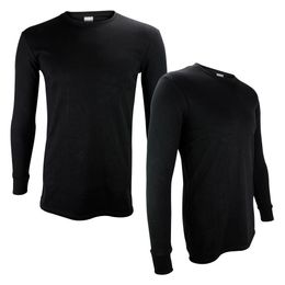 2er-Pack Herren Thermo-Oberteile Langarm | Warmes Winter-Fleece-Basisschicht-Oberteil