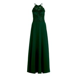 Vera Mont Damen Abendkleid "Damen r&uuml;ckenfrei"schwarz moss, festlich, Gr. 38, Obermaterial: 100% Polyester. Besatz: 100% Polyamid. Futter: 100%