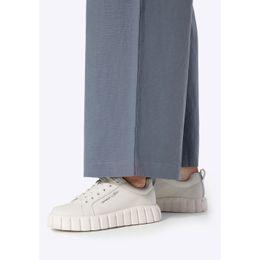 Wittchen Damen-Sneaker aus Leder mit hohem Plateau, Off-White, Echtleder