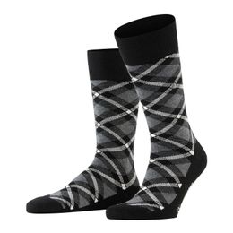 Burlington Damen Socken "Tartan", Gr. 40schwarz, Baumwollmischung, mehrfarbig, Socken, Einheitsgr&ouml;&szlig;e 40-46, kariert, Burlingtion-Clip