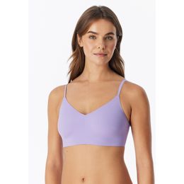 Schiesser Damen Bustier "Invisible Soft", Gr. 42821, lila, Single Jersey, Obermaterial: 75% Polyamid, 25% Elasthan, BHs, Mikrofaser, herausnehmbare
