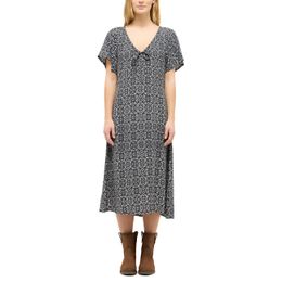 Mustang Damen Midikleid "Damen Style Marysville"schwarz, Gr. 38, Popeline, 100% Viskose, Kleider