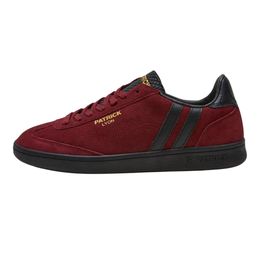 Patrick - "Lyon" Sneaker f&uuml;r Herren, Wildleder, Cupsohle (Burgunderrot/Schwarz)