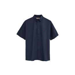 Kurz&auml;rmliges Hemd Cotolino marineblau im Regular Fit mit Rigby Go Logo