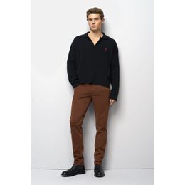 MEYER Herren Chinos "M5 Five 9-6106"rost, Gr. 34, unifarben, 97% Baumwolle, 3% Elasthan, Hosen, in Premium Satin M5 Serie